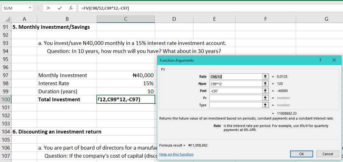 The Excel Formulas That Help You With Your Personal Finance and ...