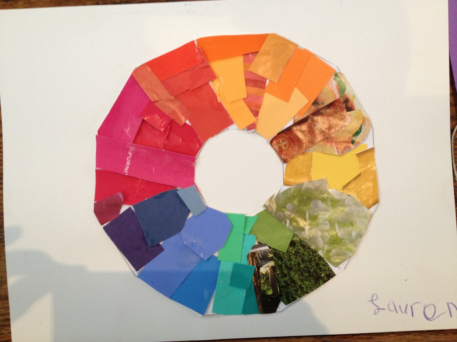 The Governor's Daughter: Art School: Color Wheel Collage