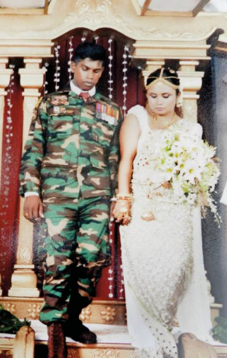 Corporal Saliya who fell into sea while descending from parachute