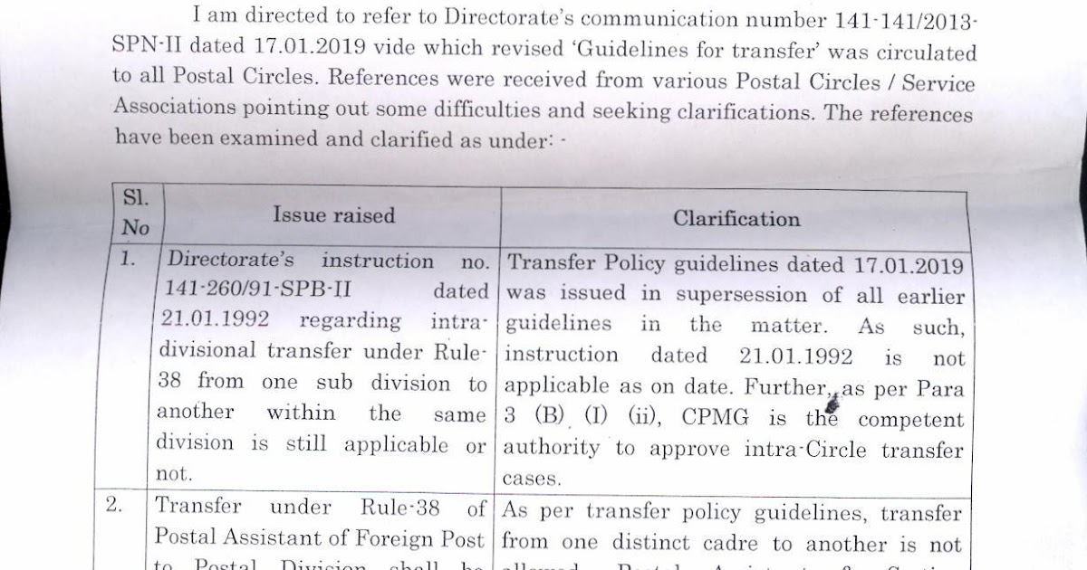 THE AIAIASP: Transfer Policy Guidelines – Clarifications