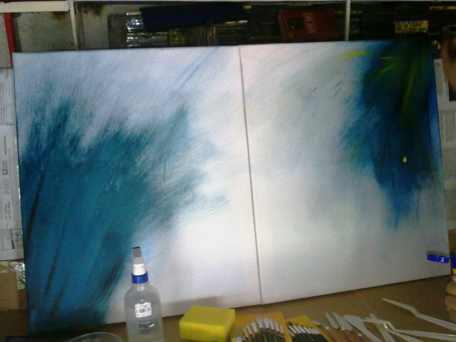 Personal Encounters: Acrylic on Double Canvas