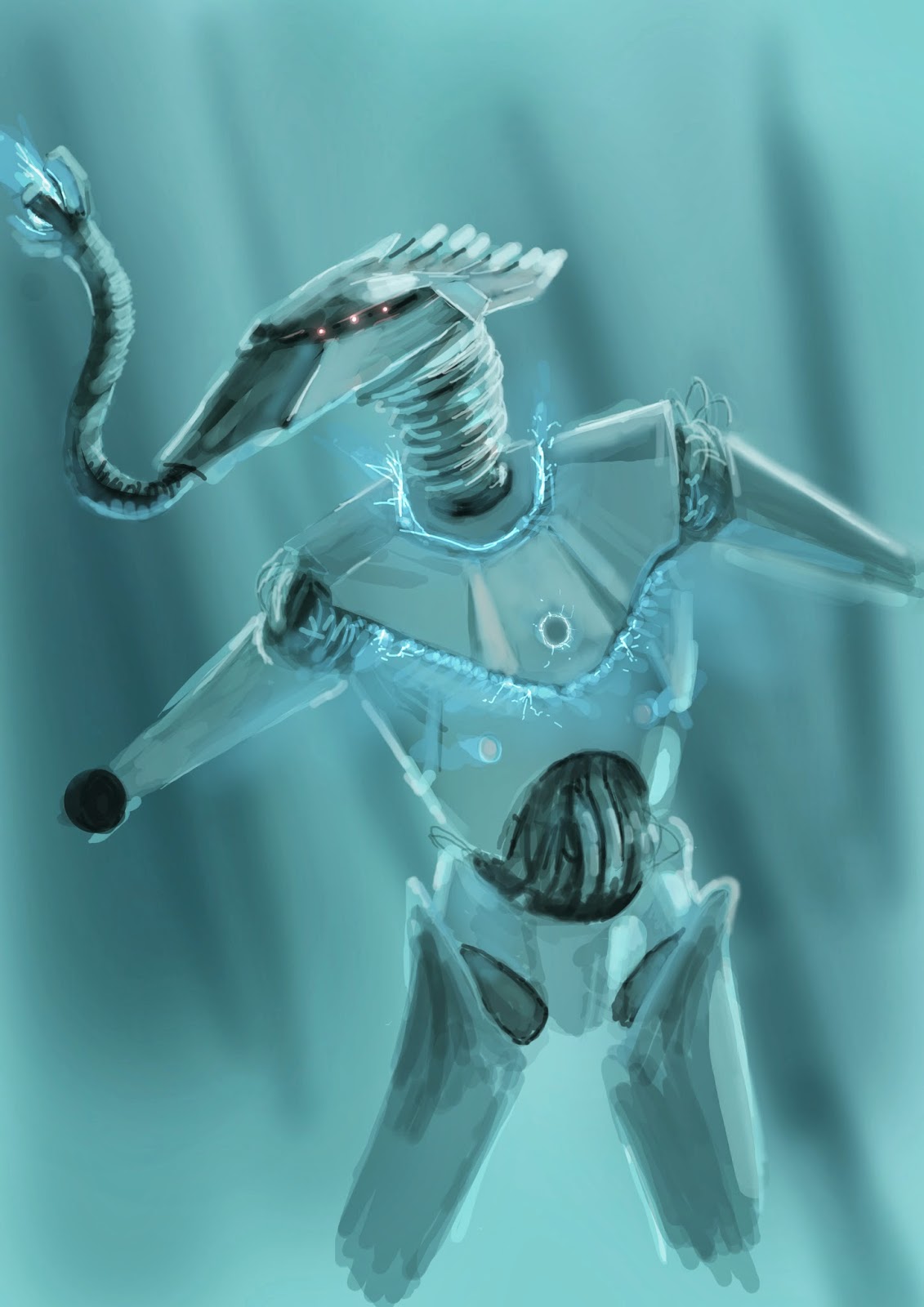 Pablo Glez. - Art: Cyborg anteater-man