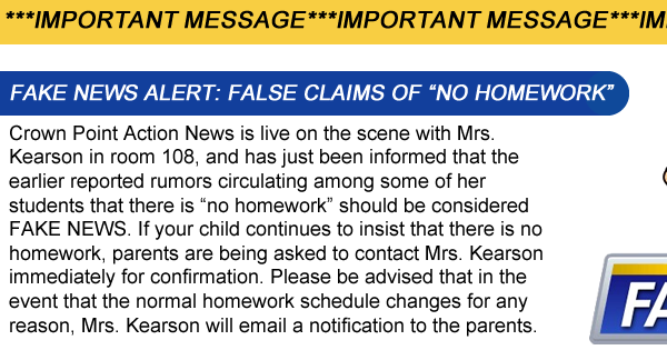 Kearson's Classroom: Homework