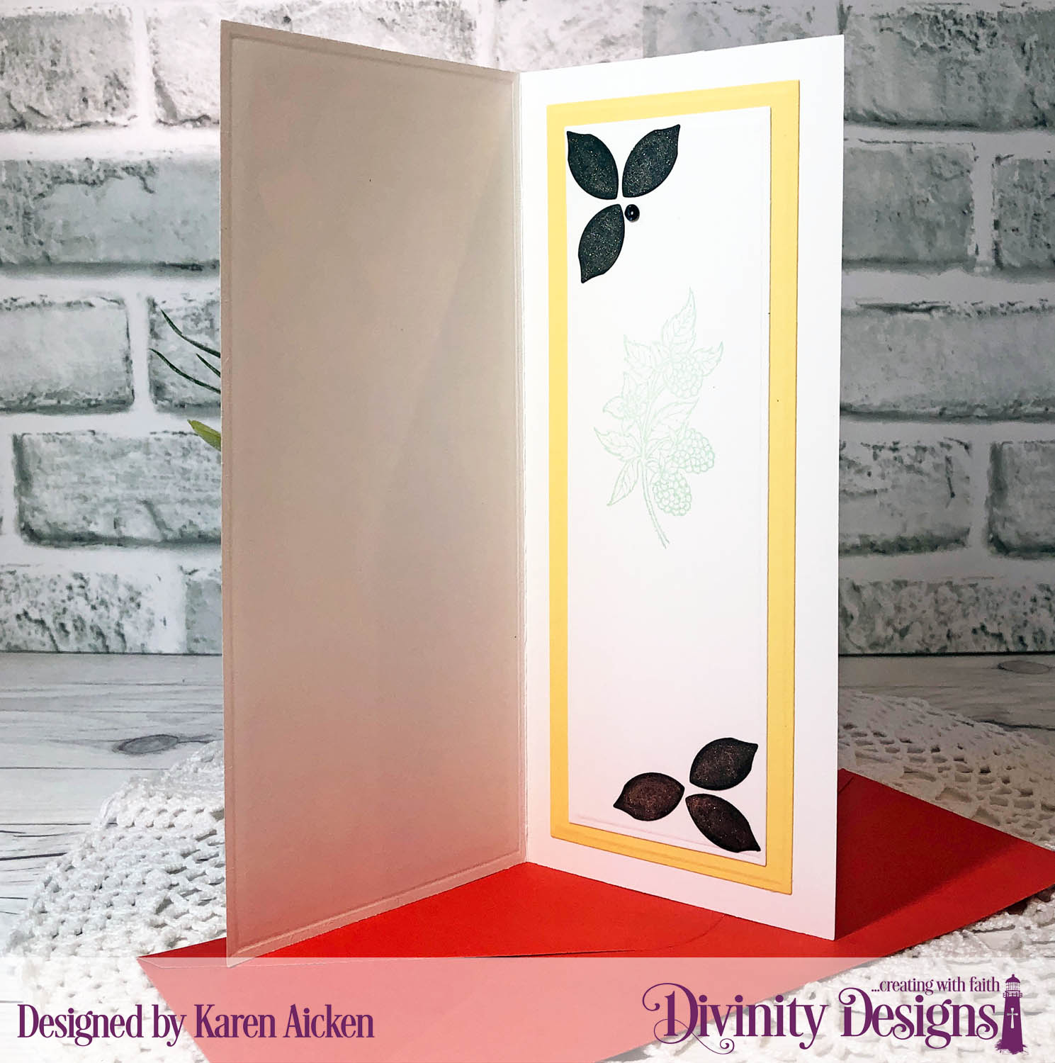 Painted Mountain Cards: Two Slimline Cards for Divinity Designs