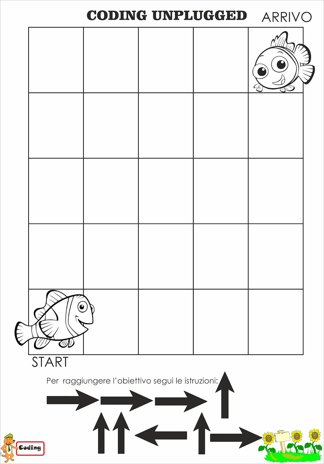 A Scuola con Poldo: A lezione di Coding: Il coding con Nemo unplugged