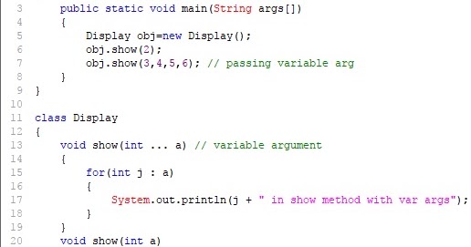 Think like a compiler.: 3.2 Var args [Variable Arguments]
