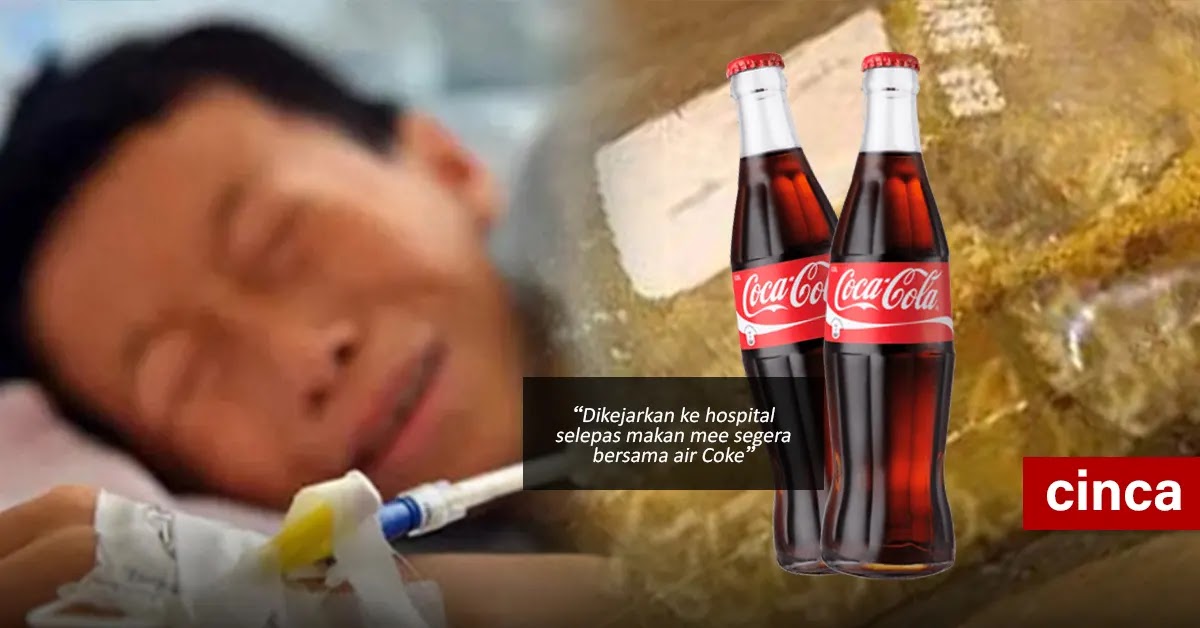 Dikejarkan ke hospital selepas makan mee segera bersama air Coke