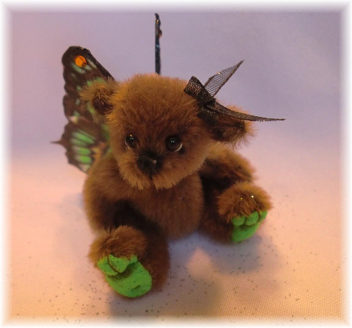 MadebyAnna Miniature artist bears by Anna Long: LuNa Butterfly Bear