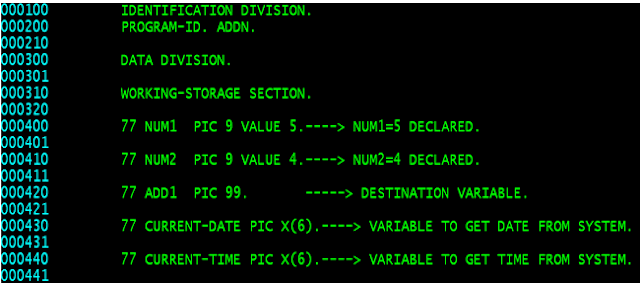 MAINFRAMES....: ACCEPT and DISPLAY verb