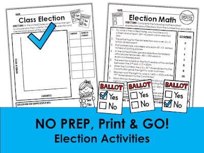 Kelly McCown: Election Day Math Worksheets for Middle School