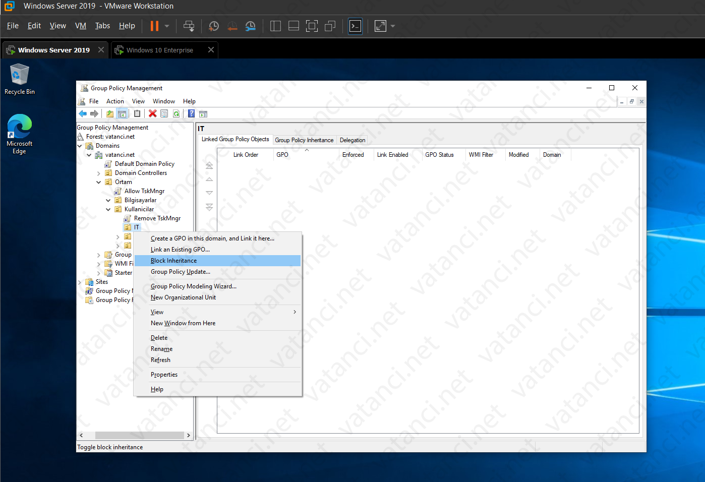 Active Directory - Group Policy'de Block Inheritance & Enforced Kavramları