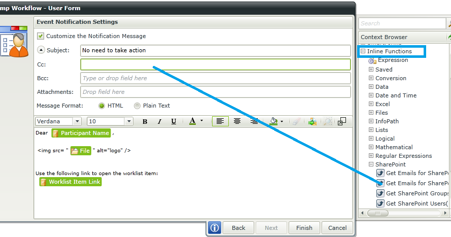 Retrieve Email Id from UserName in K2 Workflow | SharePoint