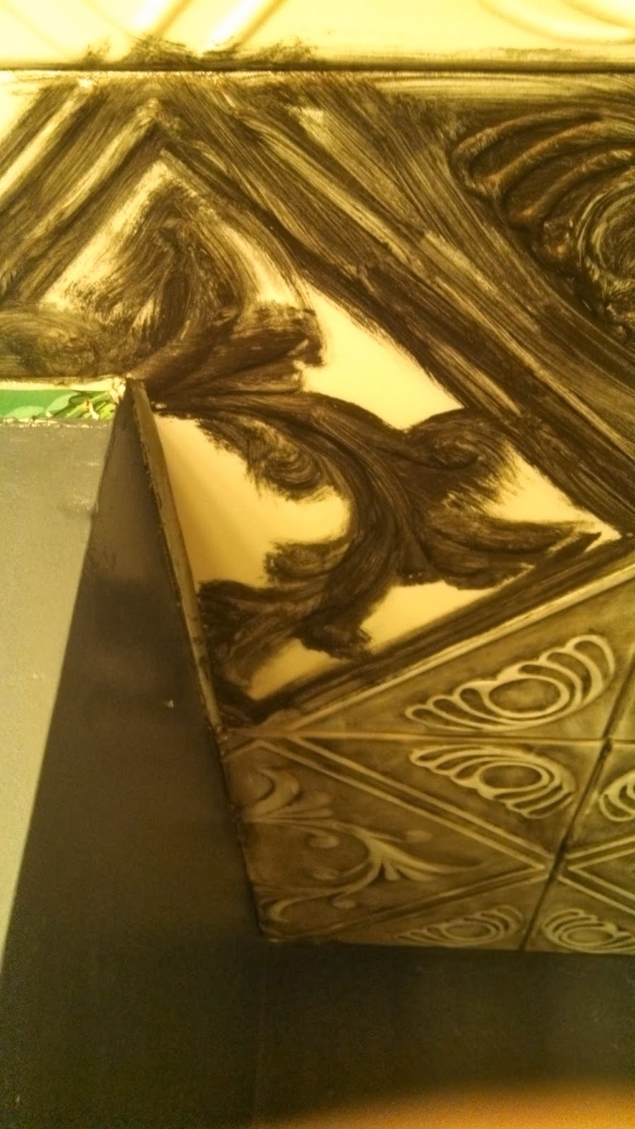 Sawdust and Scissors: Painted Ceiling Tiles