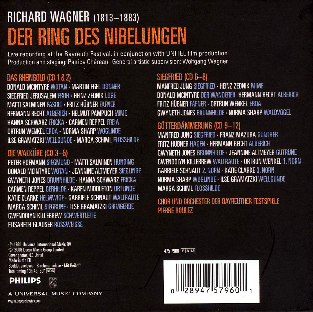 Música clásica: Wagner - Boulez - Der Ring des Nibelungen (El Anillo del Nibelungo)