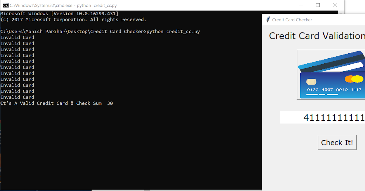 Credit Card Validation Algorithm In Python
