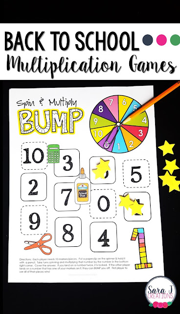 Practicing Multiplication Facts with Games | Sara J Creations