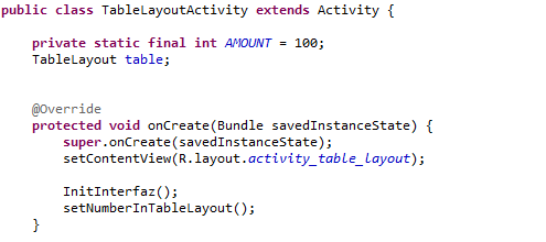 Programación Android : TableLayout Android