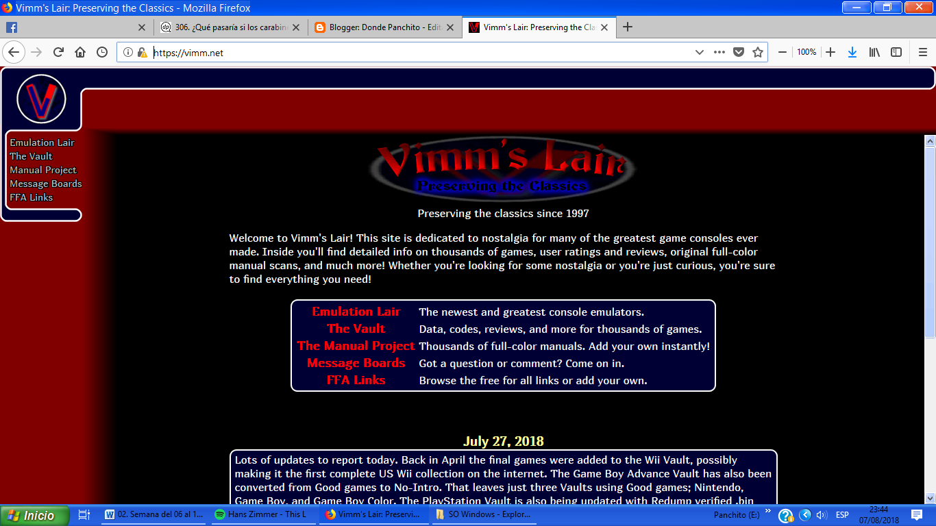 307. Ventana al Cyberespacio: Vimm's Lair