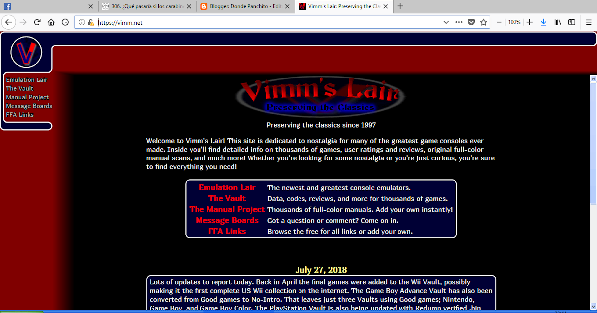 307. Ventana al Cyberespacio: Vimm's Lair