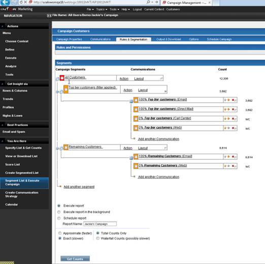 Infor Epiphany Marketing and Interaction Advisor: Good Examples of B2C ...
