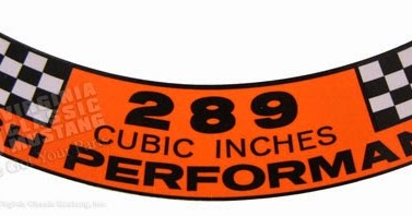 Virginia Classic Mustang Blog: 289 HiPo Air Cleaner Decal - Brand New ...