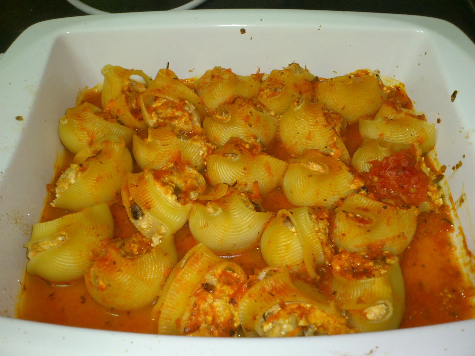 Receitas da Carlita: Massa recheada com atum e cogumelos