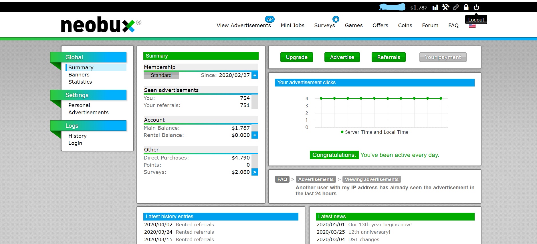 NeoBux Rented Referrals Review in 2020 - Is NeoBux Still The King of PTC?