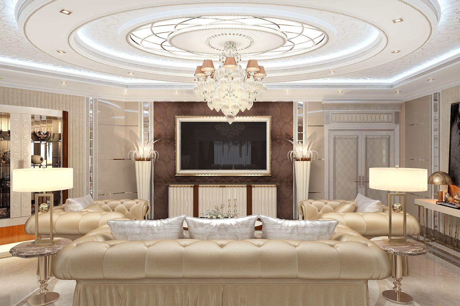 LUXURY ANTONOVICH DESIGN UAE: Living Room Decoration Ideas by Luxury Antonovich Design