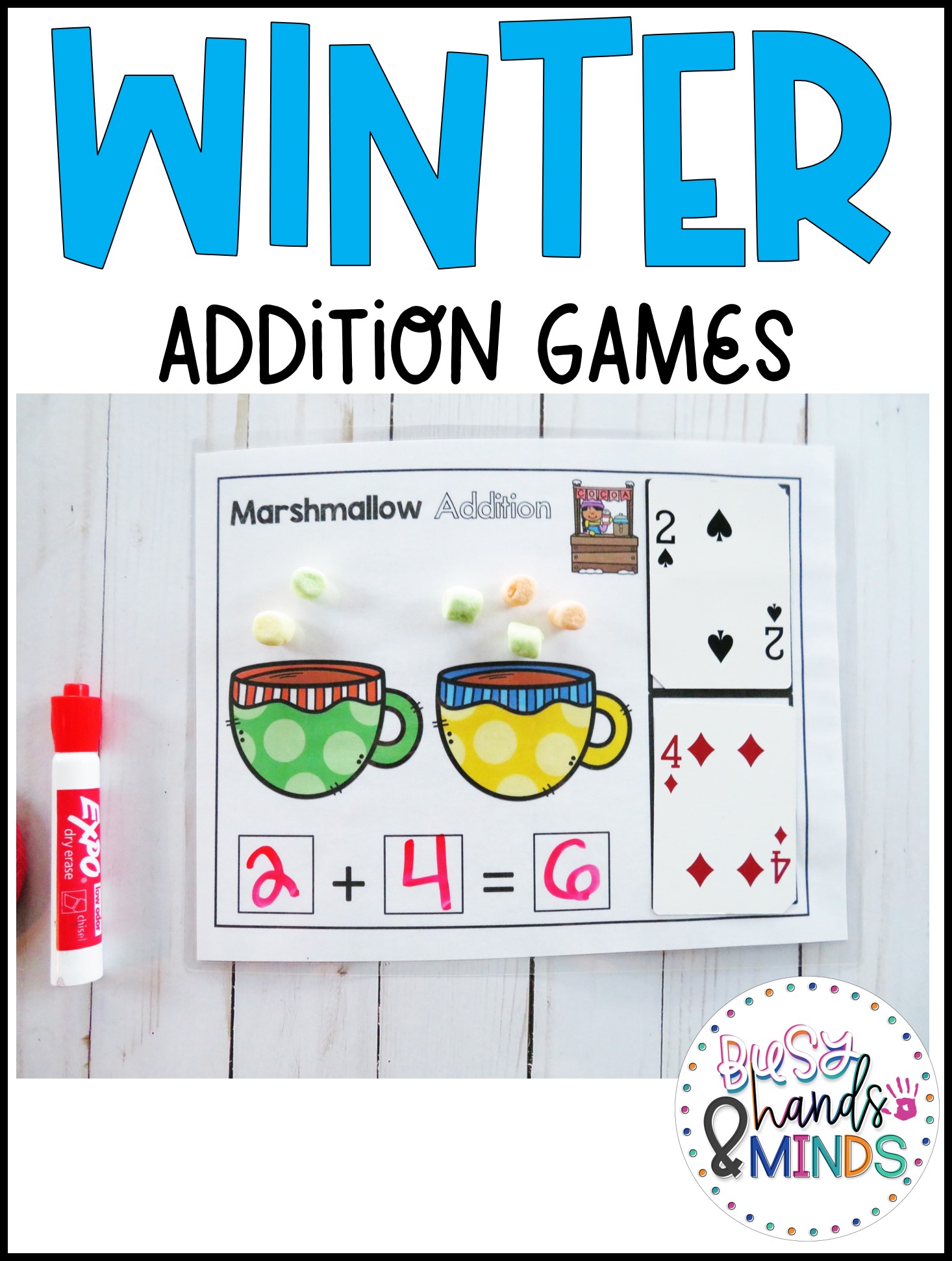 Winter Addition and Subtraction Games | Busy Hands and Minds