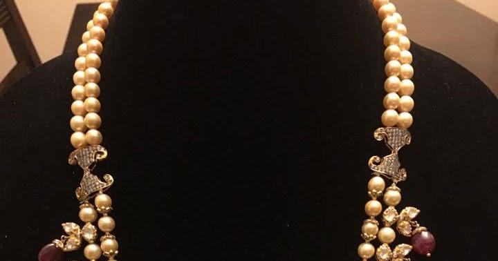 Two Layer Pearls Long Chain - Jewellery Designs