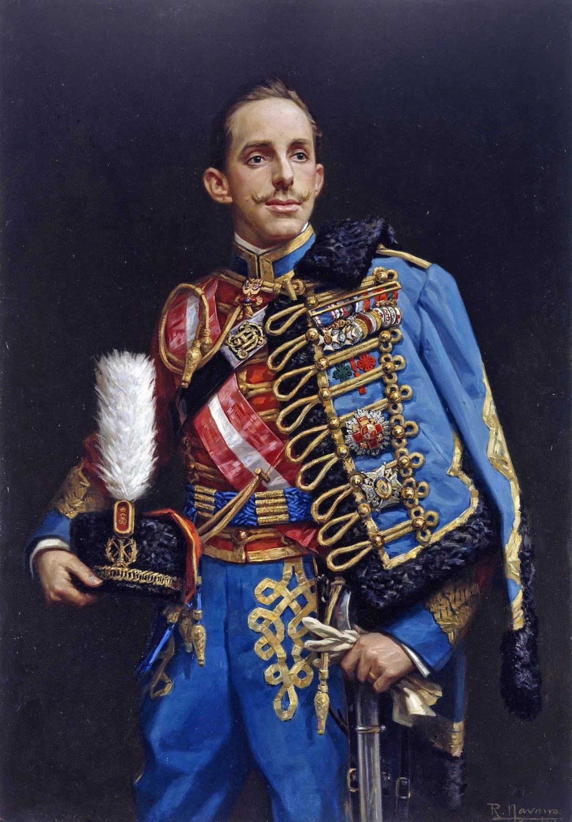 ALFONSO XIII RETRATADO: Román Navarro García de Vinuesa