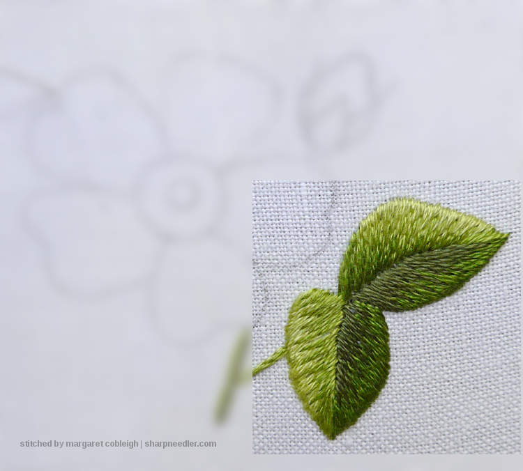 The Sharp Needler: Thread Painting Basics: Leaves and Stems