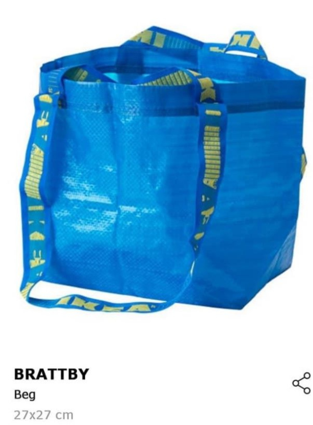 BARANG KELENGKAPAN RUMAH ANDA: BEG BIRU IKEA