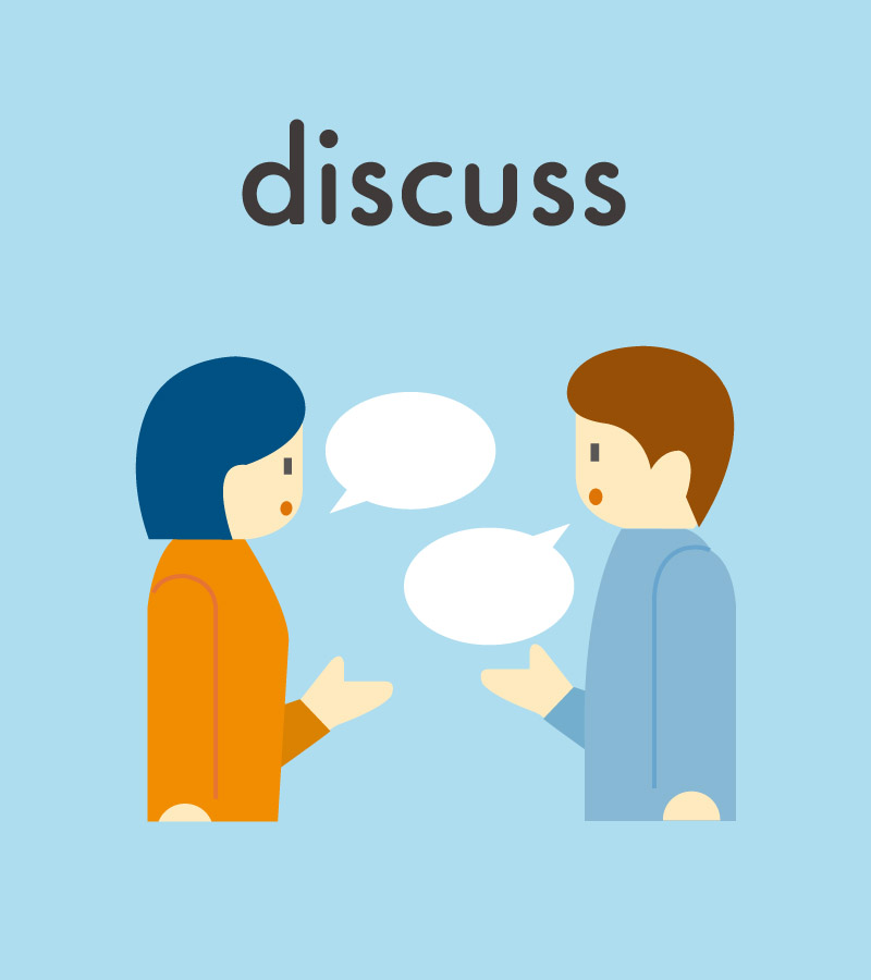 discuss と argue の違いとは？