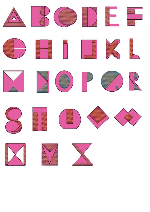 la salle 100: Créer son alphabet sur Illustrator