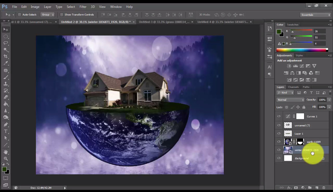 Photoshop Tutorial : Earth manipulation