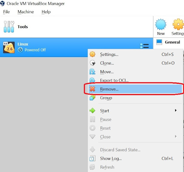 How to Remove / Delete / Drop a Machine from Oracle VM Virtual Box?