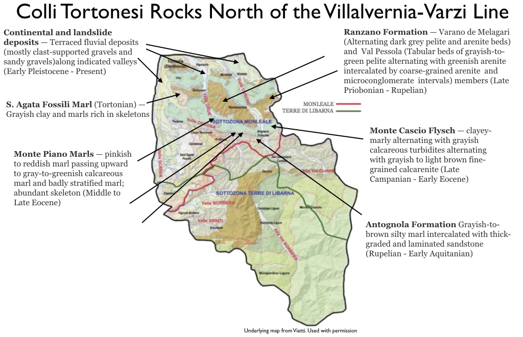 Wine -- Mise en abyme: Rocks and soils of Timorasso's Colli Tortonesi DOC