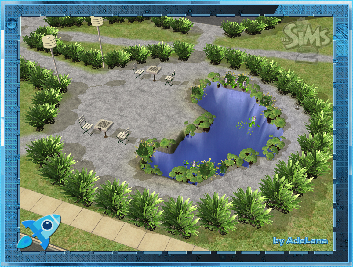 My Sims city block: парк "Круги на полях" (The Sims 2)