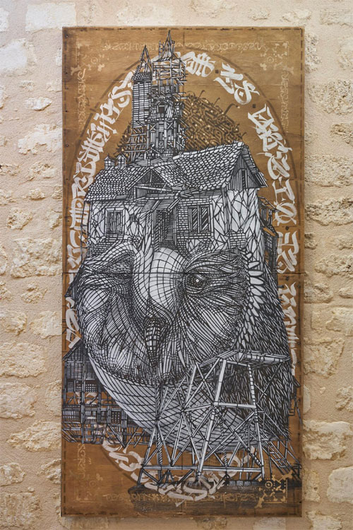 My Owl Barn: Street Art by Monkey Bird