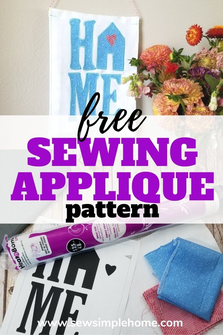 How to Applique Projects + Free Home Applique Design | Sew Simple Home