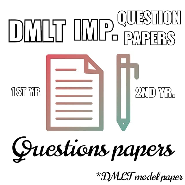 DMLT Question paper | DMLT model paper