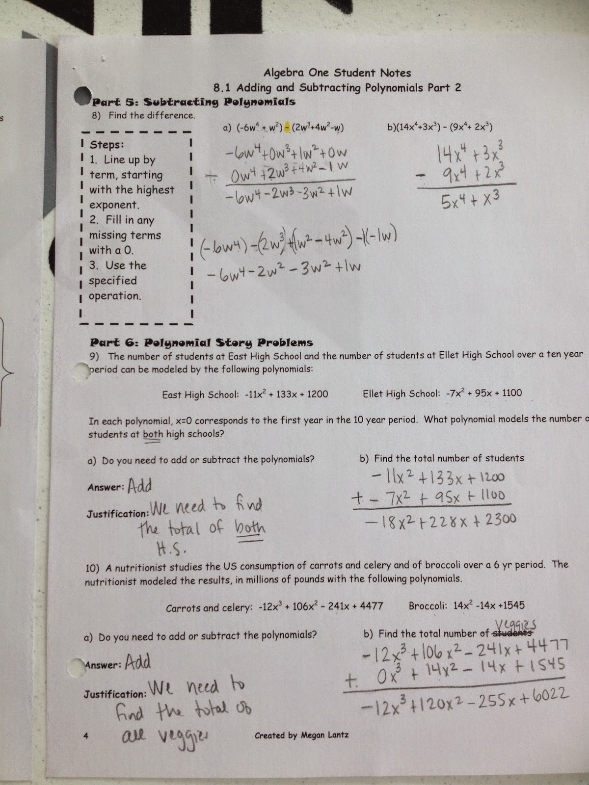 Making Mathematics Magical: Adding & Subtracting Polynomials Making Mathematics Magical: Adding & Subtracting Polynomials