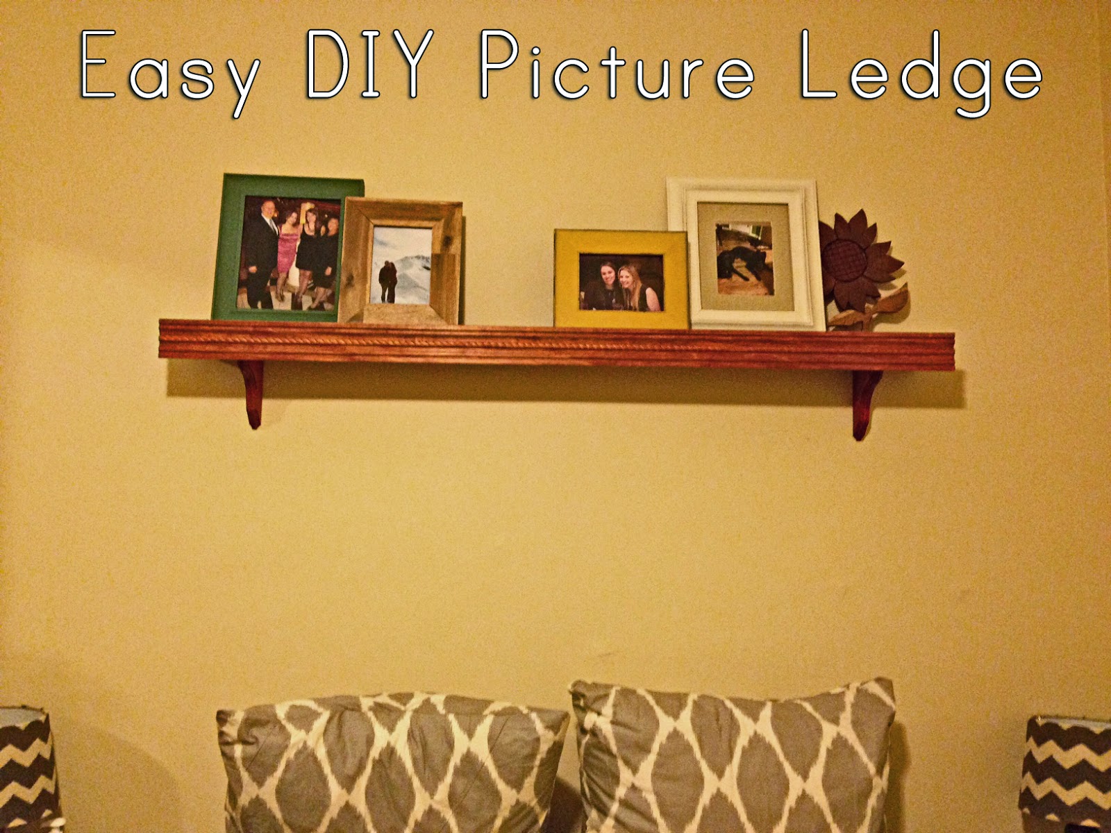 Our first attempt at a DIY Project: Easy picture ledge/ display shelves ...