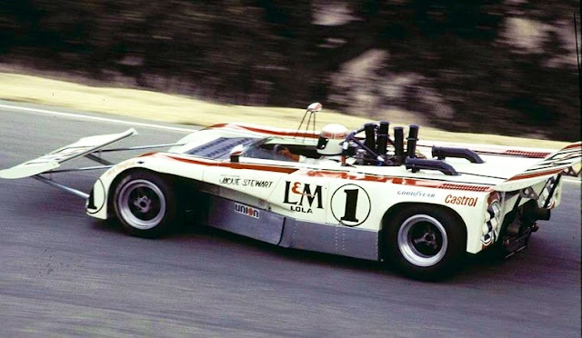 Just A Car Guy: The "cow catcher" on the 1971 Lola of Jackie Stewart