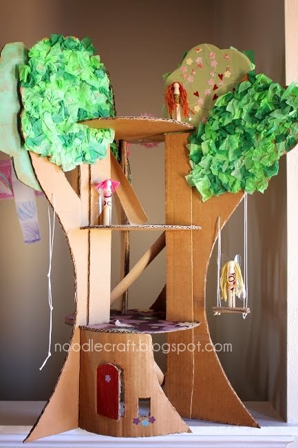 Noodle Craft: Cardboard Treehouse