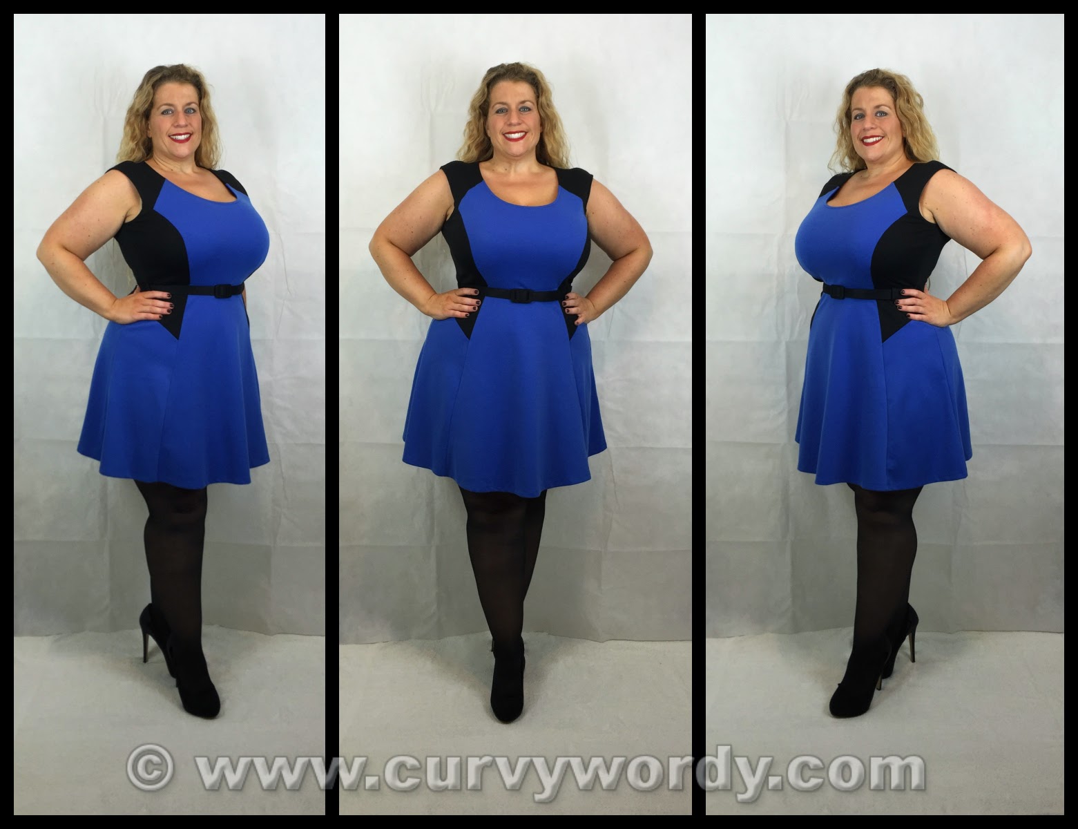 Pink Clove Colour Block Dress - Curvy Wordy