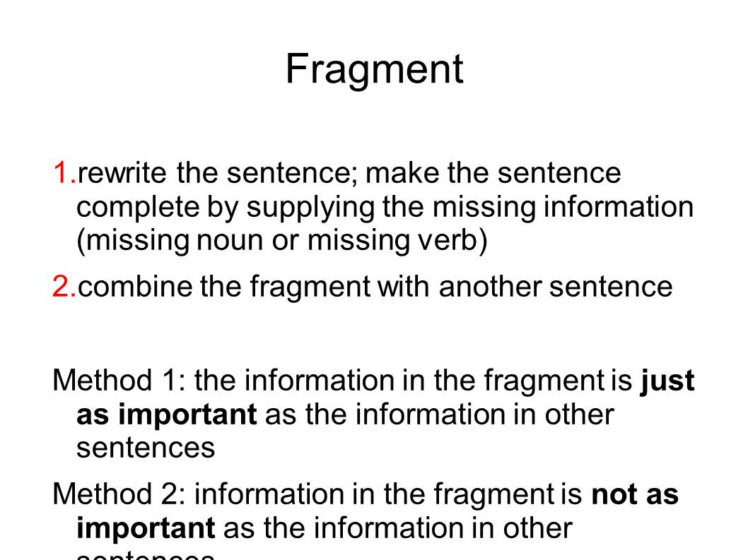 English and ESOL Lab Workshops: Fixing Fragments, Run-Ons, and Comma ...