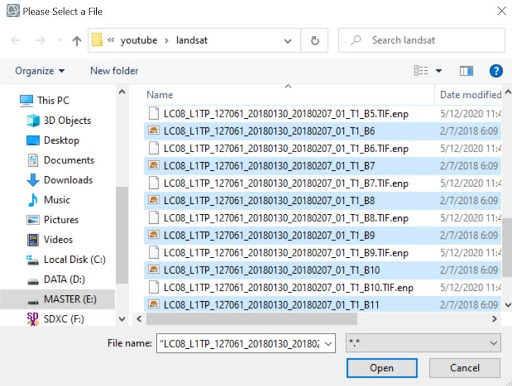 Kombinasi Band Citra Landsat (Layer Stacking)