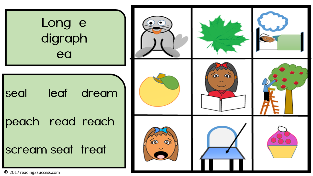 Reading2success: Long Vowel Digraphs: ai, ea and oa